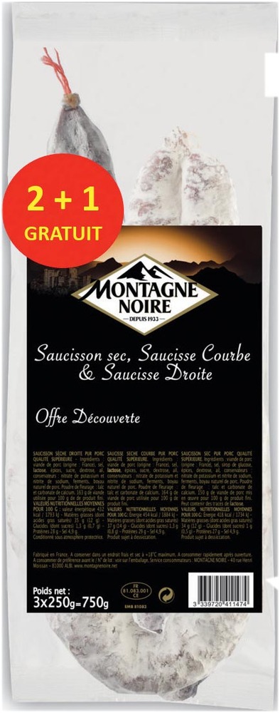 SAUCISSON SEC, SAUCISSE 3339720411474