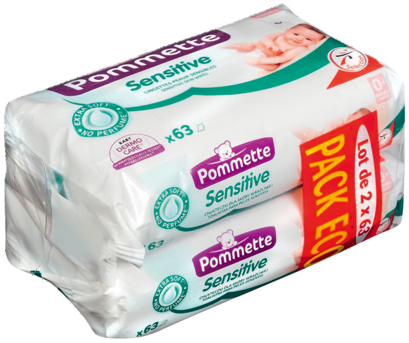 POMMETTE LINGETTE BÉBÉ SENSITIVE 3250391503544